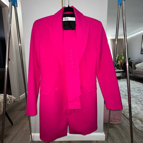 Zara | Jackets & Coats | Zara Women Blazer In Pink Size S26 | Poshmark